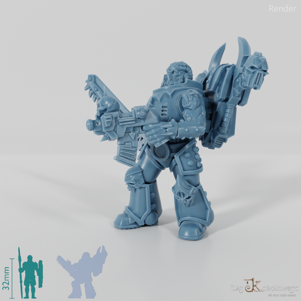 Void Blessed Soldiers - Savage Gladiator mit Kettenschwert und Pistole ...