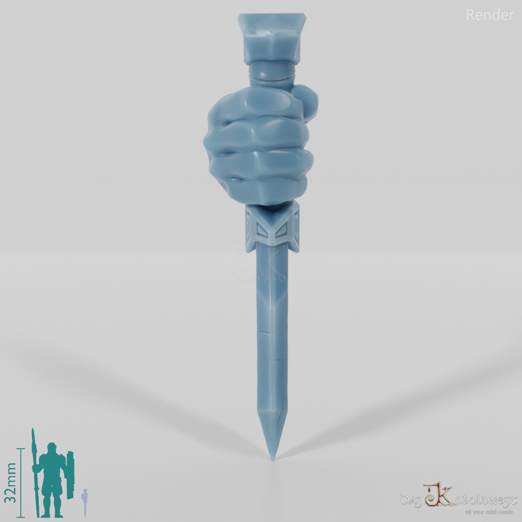 Zwergischer Dolch B mit Hand (Alternativpose) – Koboldnest