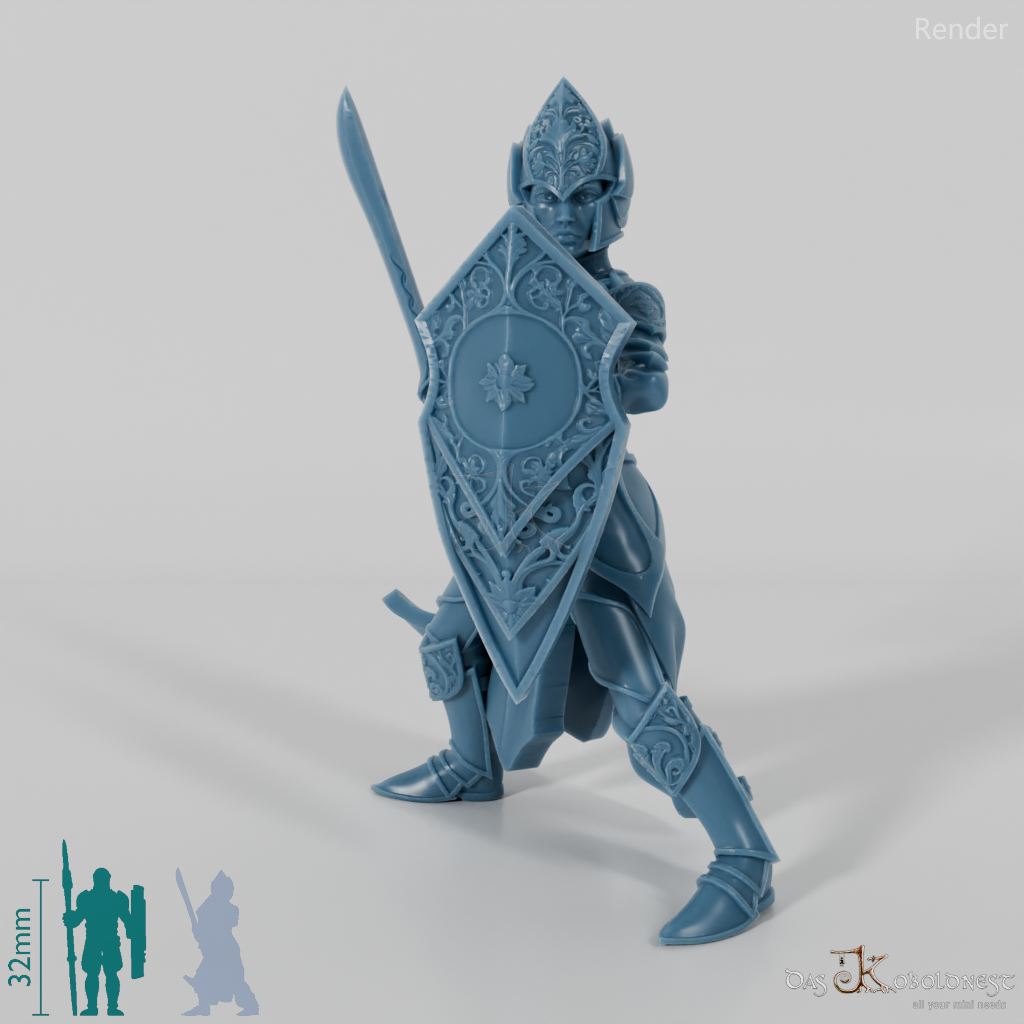 Coastal Elf Guardian A with sword – Koboldnest
