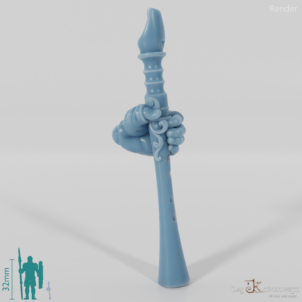 Elfen-Flöte mit Hand – Koboldnest