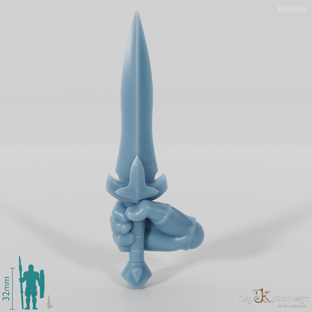 Lichtwald-Dolch mit Hand (erhoben) – Koboldnest